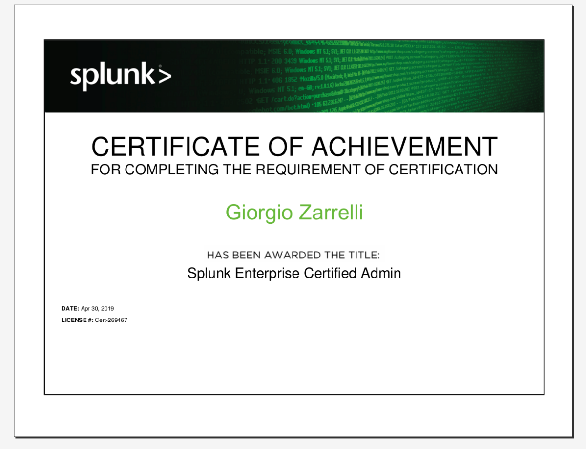 Splunk Enterprise Certified Admin – Crisis
